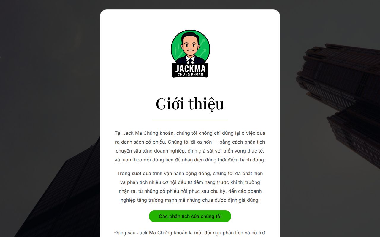 Jack Ma Chứng khoán là ai